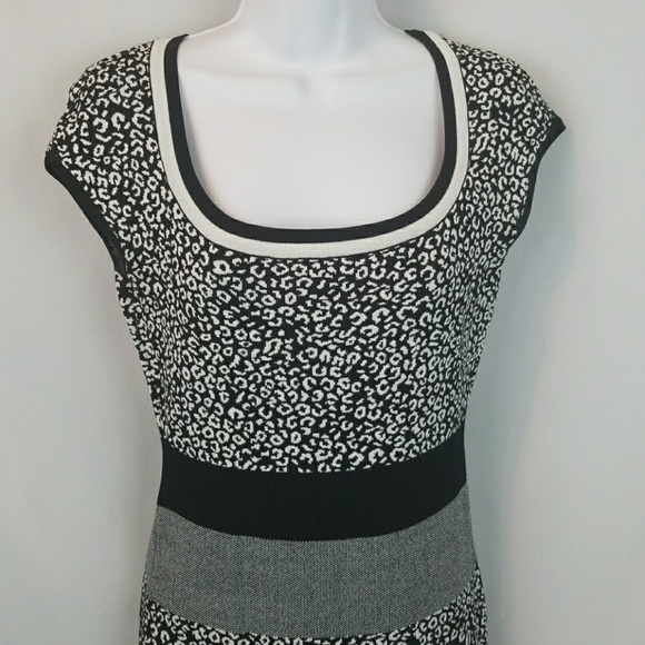 XOXO | Dresses | Xoxo Cheetah White And Black Print Dress | Poshmark